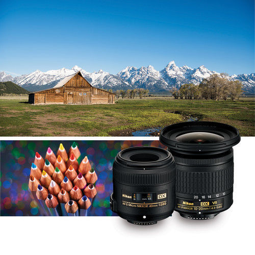 Buy Nikon Landscape & Macro 2 Lens Kit with 10-20mm f/4.5-5.6 and 40mm ...