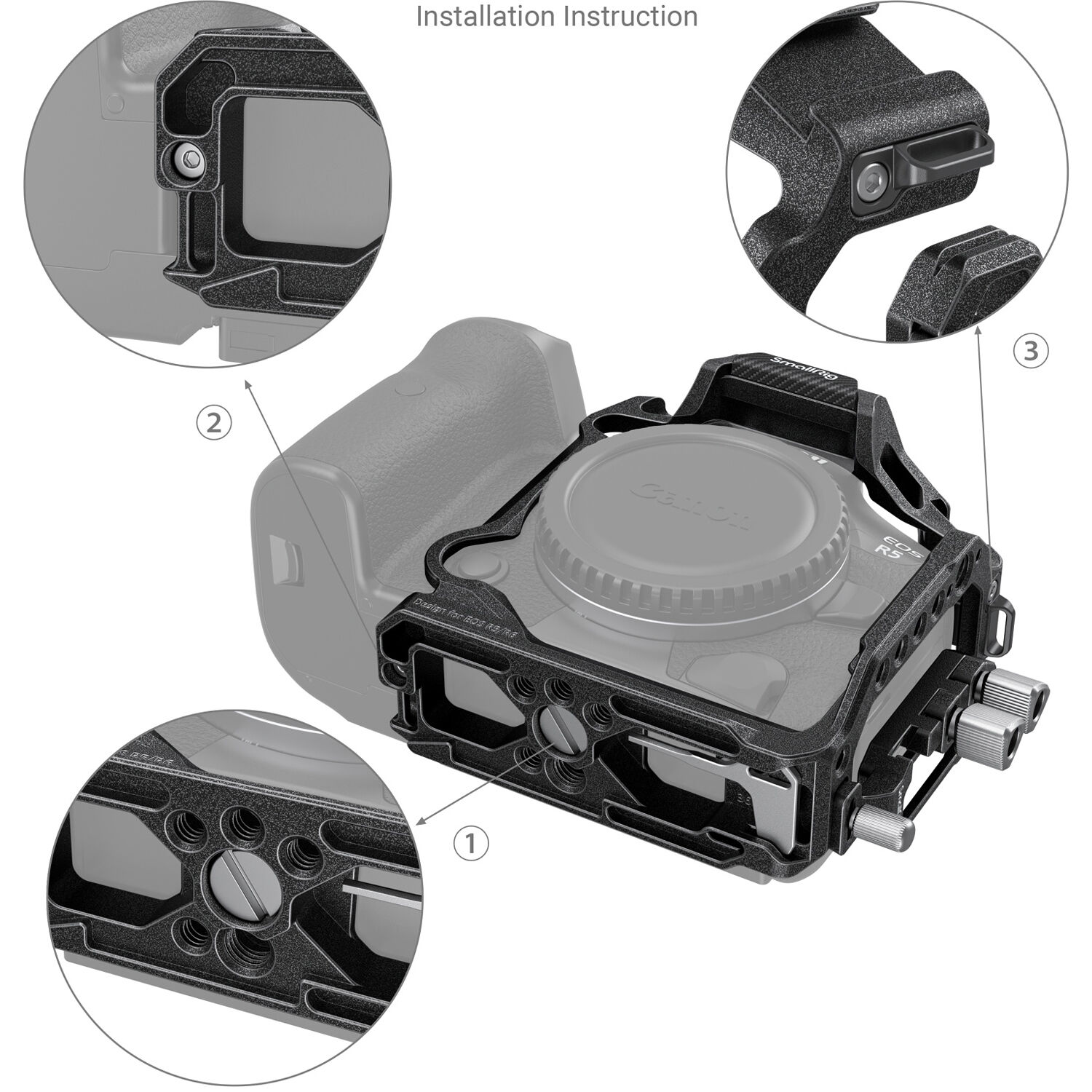 Buy SmallRig 3656 Black Mamba Half Cage & Cable Clamp for Canon EOS R5 ...