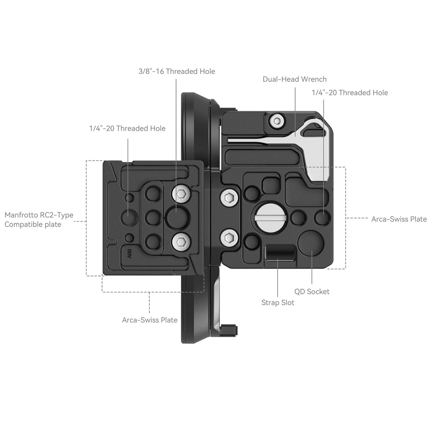 Buy SmallRig 4300 Rotatable Horizontal-to-Vertical Mount Plate Kit for ...