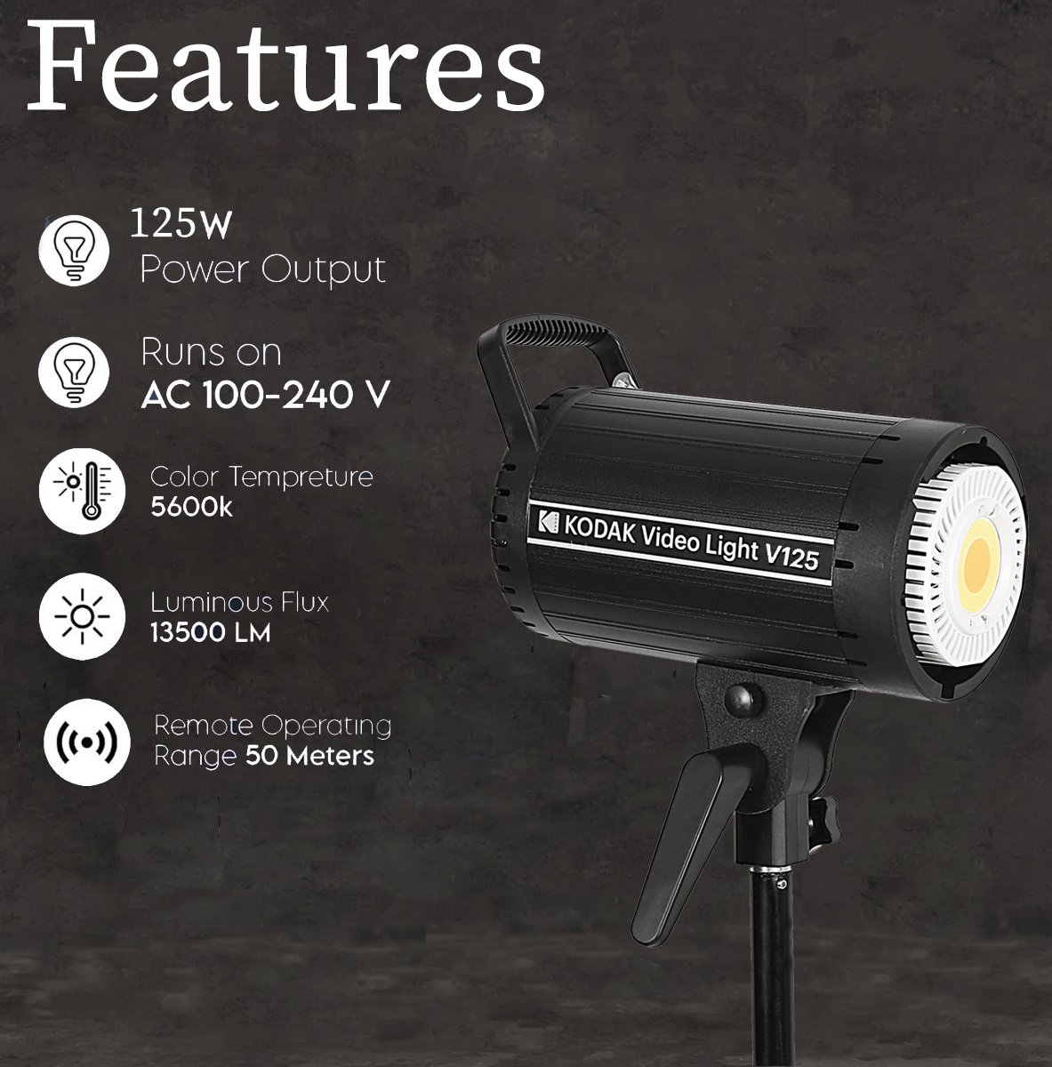 KODAK V125 Video Light Without Reflector Lowest Price in India ...