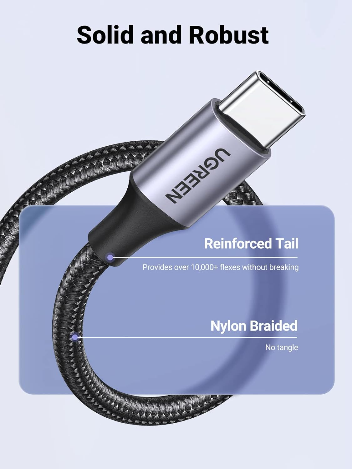 Ugreen US288 Usb-A 2.0 To Usb-C Cable Nickel Plating Aluminum Braid 2M Lowest Price in India ...