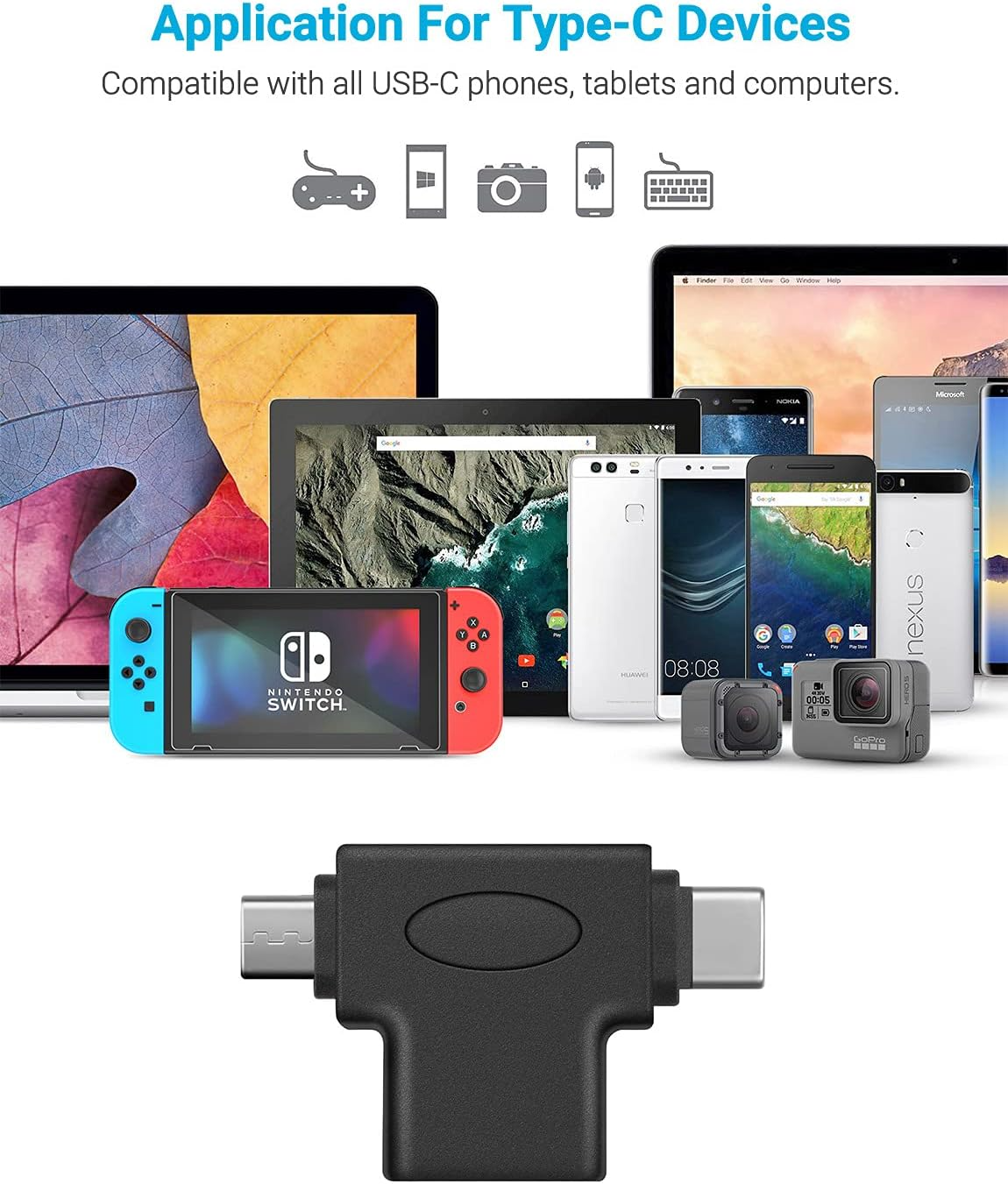 Ugreen 2 In 1 Adapter Micro Usb Male + Usb Type C Male To Usb 3.0 ...