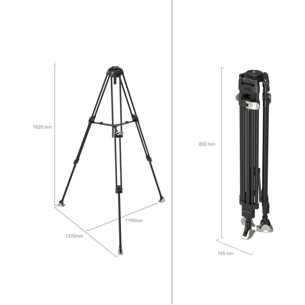 SmallRig 4167 FreeBlazer Heavy-Duty Carbon Fiber Tripod (75mm Bowl ...