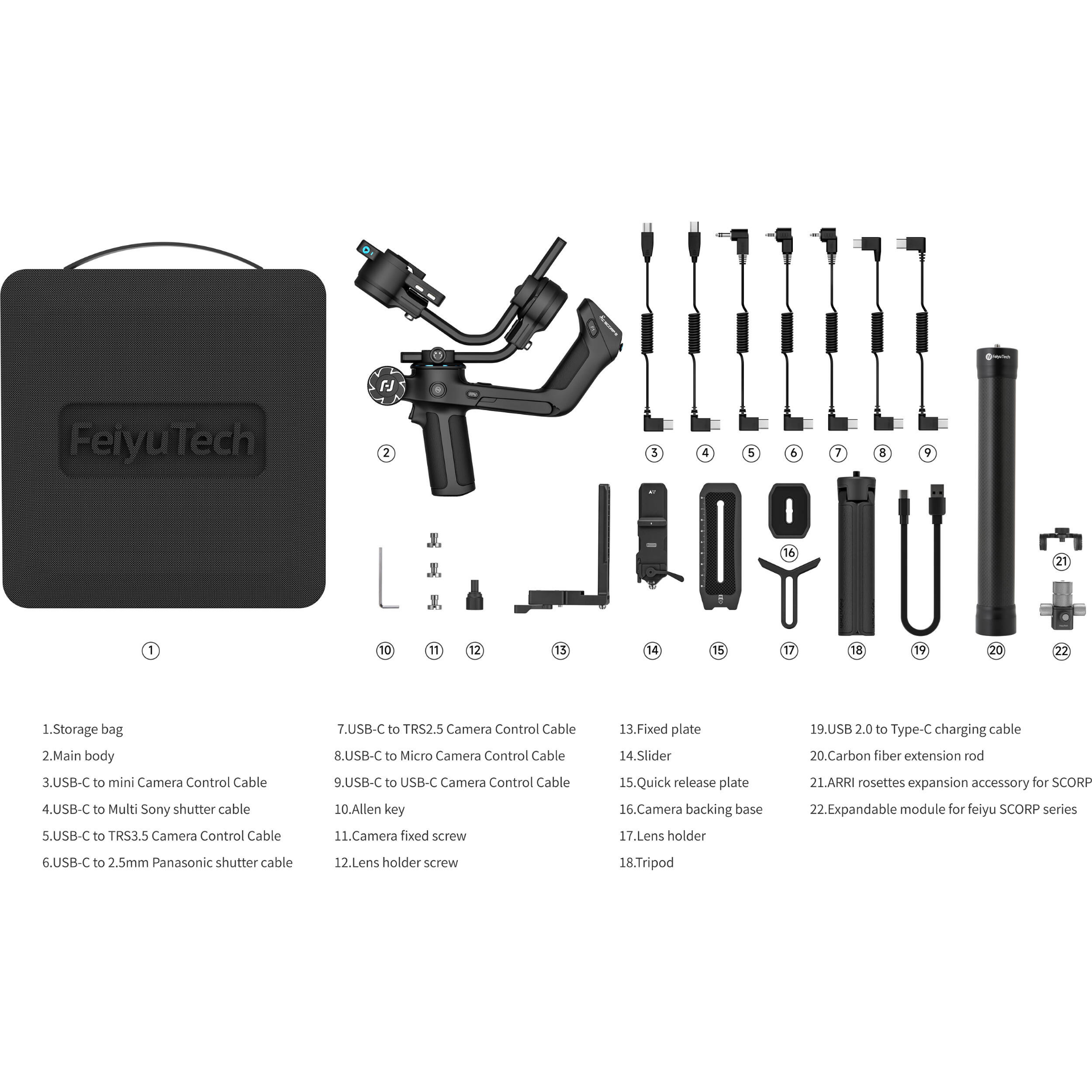 Buy Feiyu SCORP 2 3-Axis Gimbal Stabilizer Combo Kit at Lowest Price in India | IMASTUDENT.COM