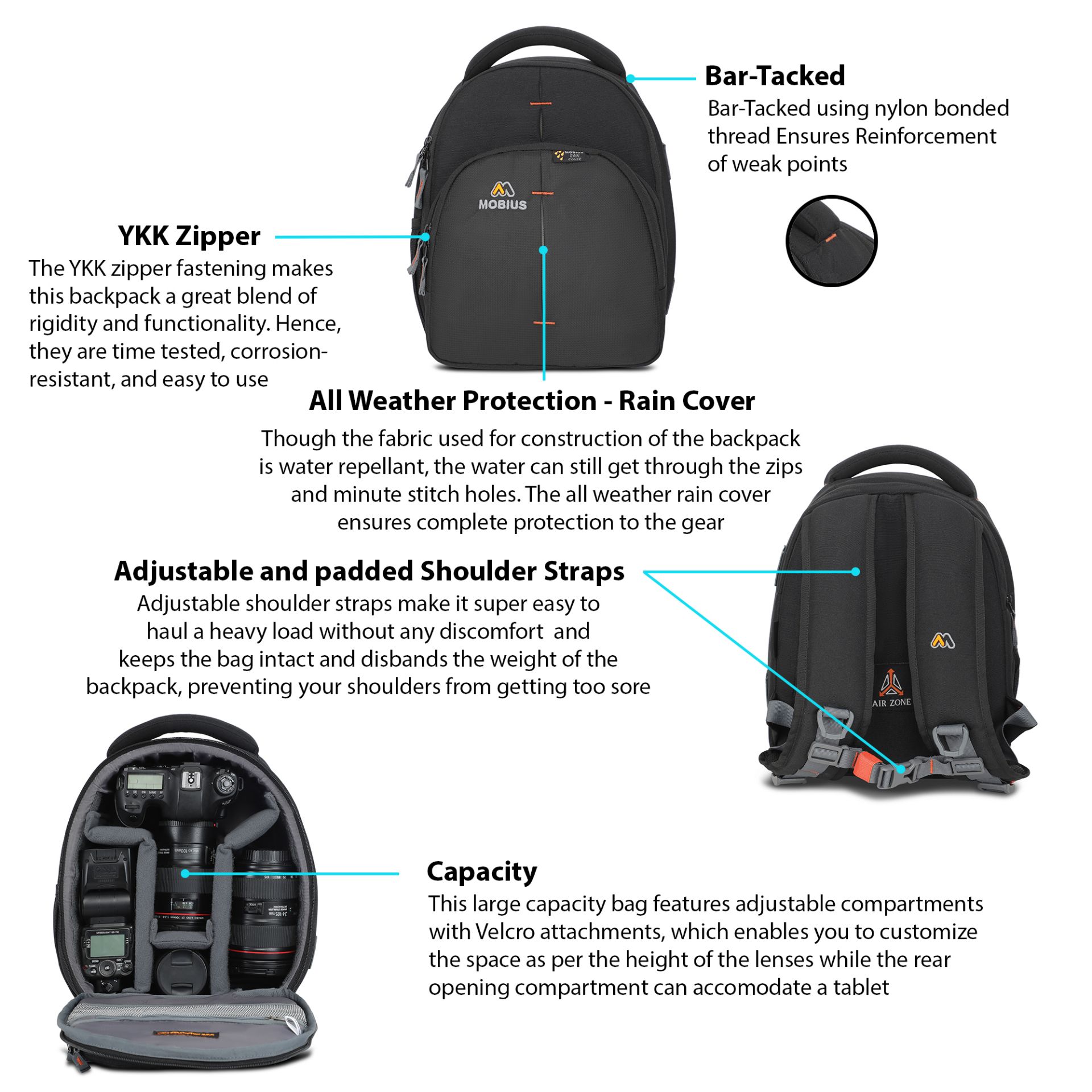 Mobius Focus DSLR Backpack Lowest Price in India | IMASTUDENT.COM