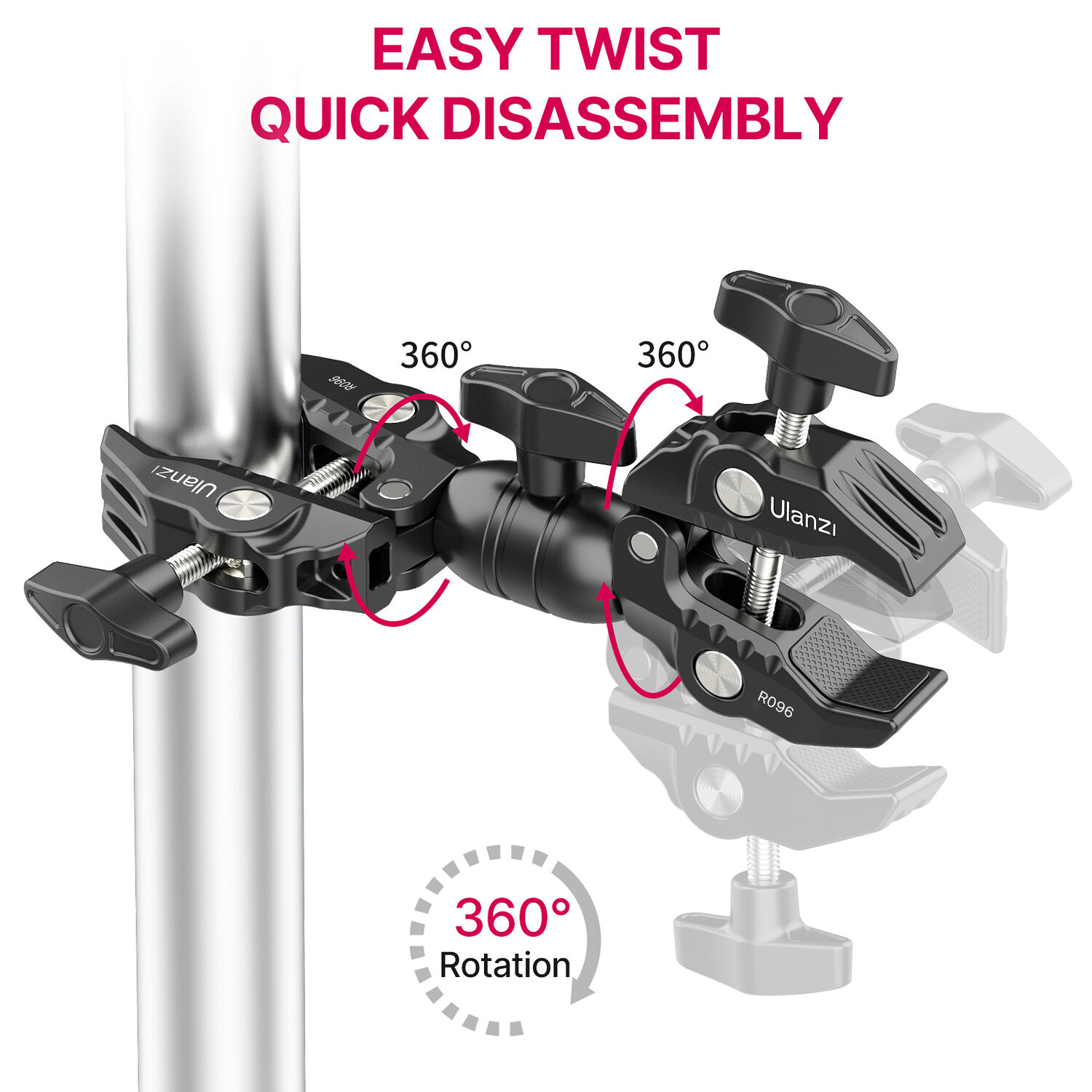 Ulanzi R096 Double Super Clamp Lowest Price in India | IMASTUDENT.COM