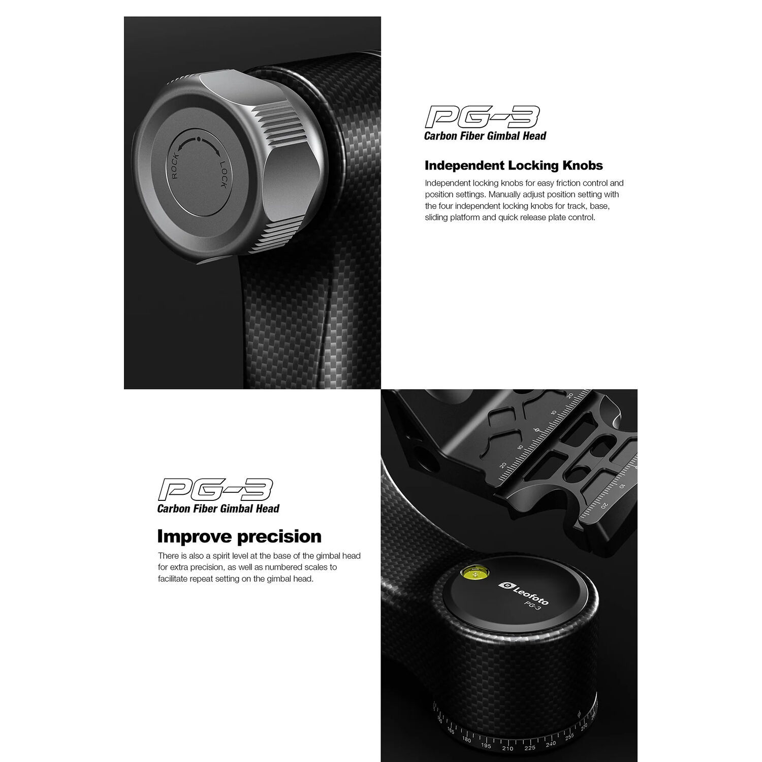 Buy Leofoto PG-3 Carbon Fiber Gimbal Head at Lowest Price in India | IMASTUDENT.COM