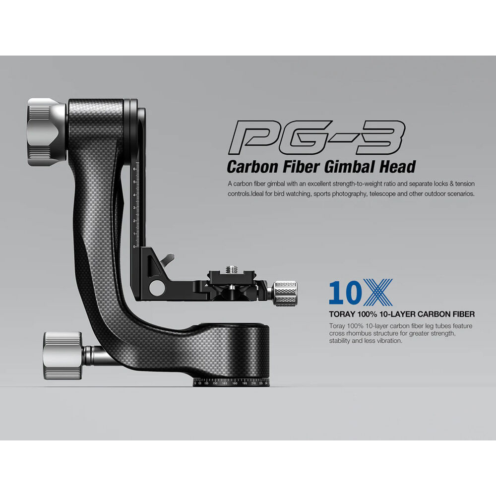Buy Leofoto PG-3 Carbon Fiber Gimbal Head at Lowest Price in India ...
