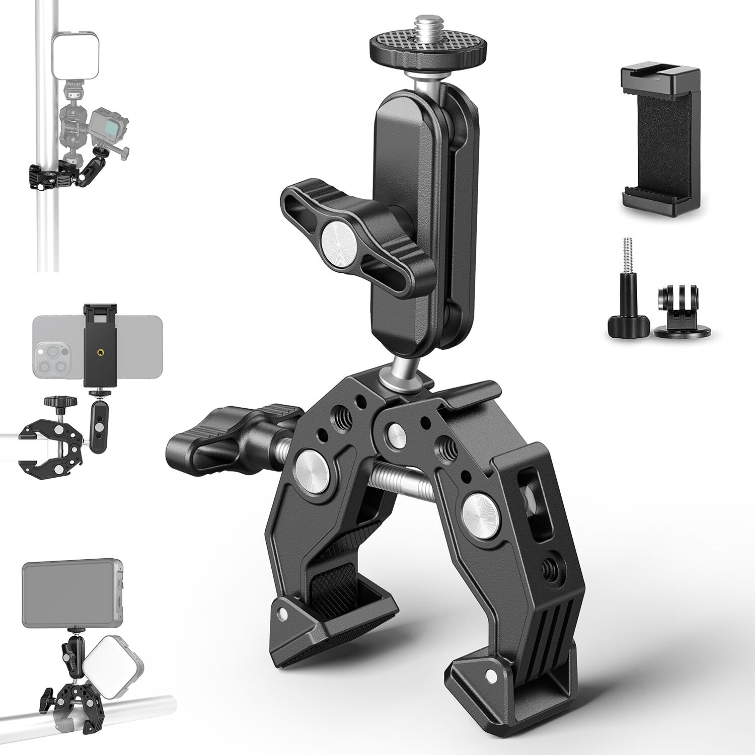 Neewer ST83 Super Clamp with Dual Ball Head Magic Arm at Lowest Price ...