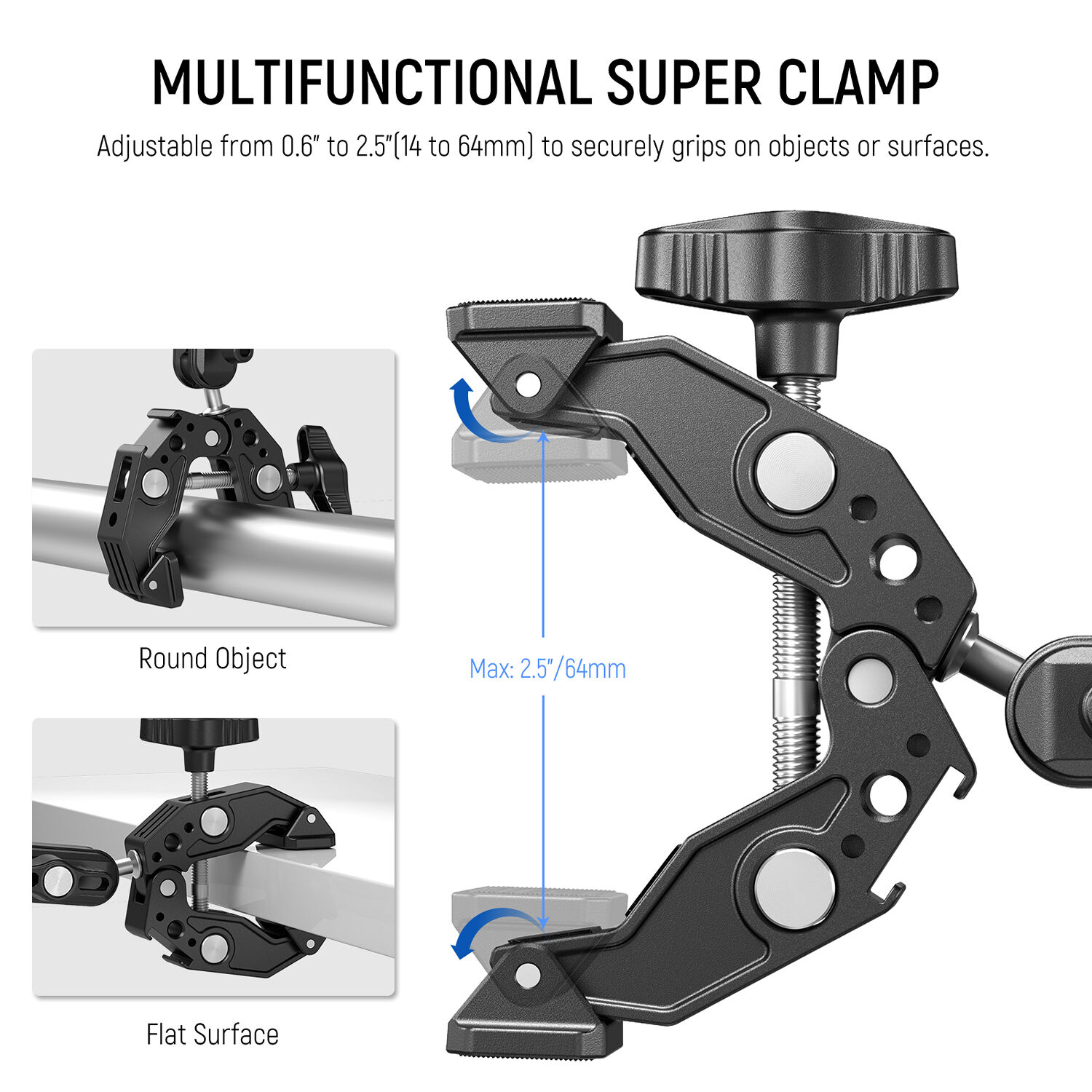 Neewer ST83 Super Clamp with Dual Ball Head Magic Arm at Lowest Price ...